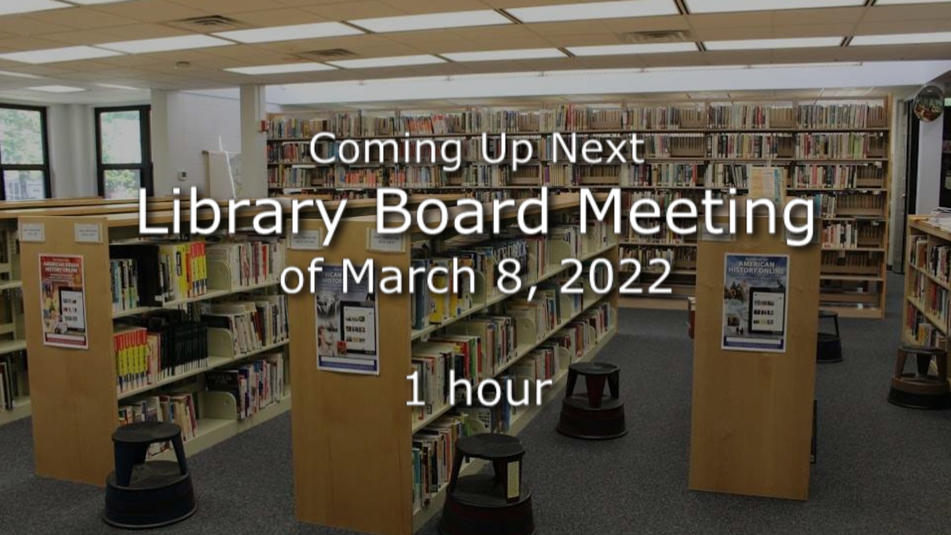 Library Board Meeting of March 8
